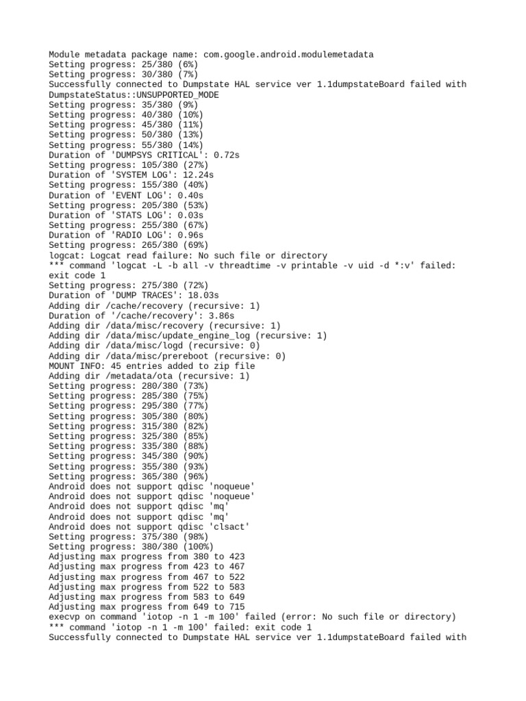 Dumpstate 2023 04 02 12 02 31 Dumpstate - Log 7894 | PDF | Directory (Computing) | Utility Software