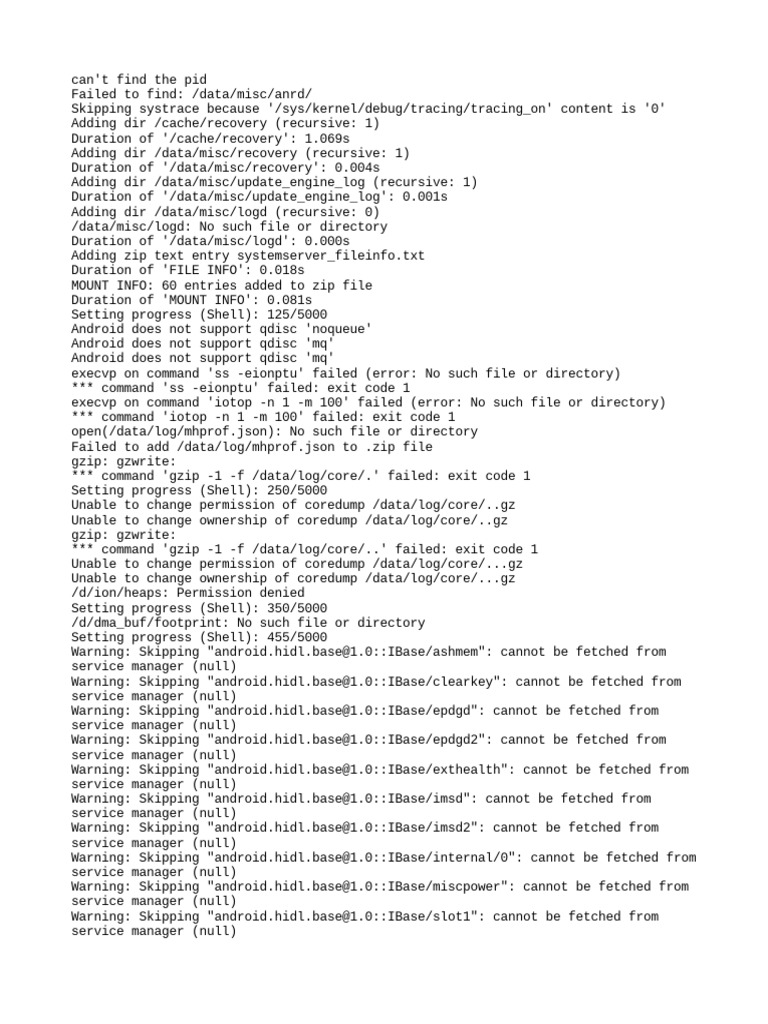 Bugreport 2020 09 27 15 33 28 Dumpstate - Log 11276 | PDF | Directory (Computing) | Zip (File ...