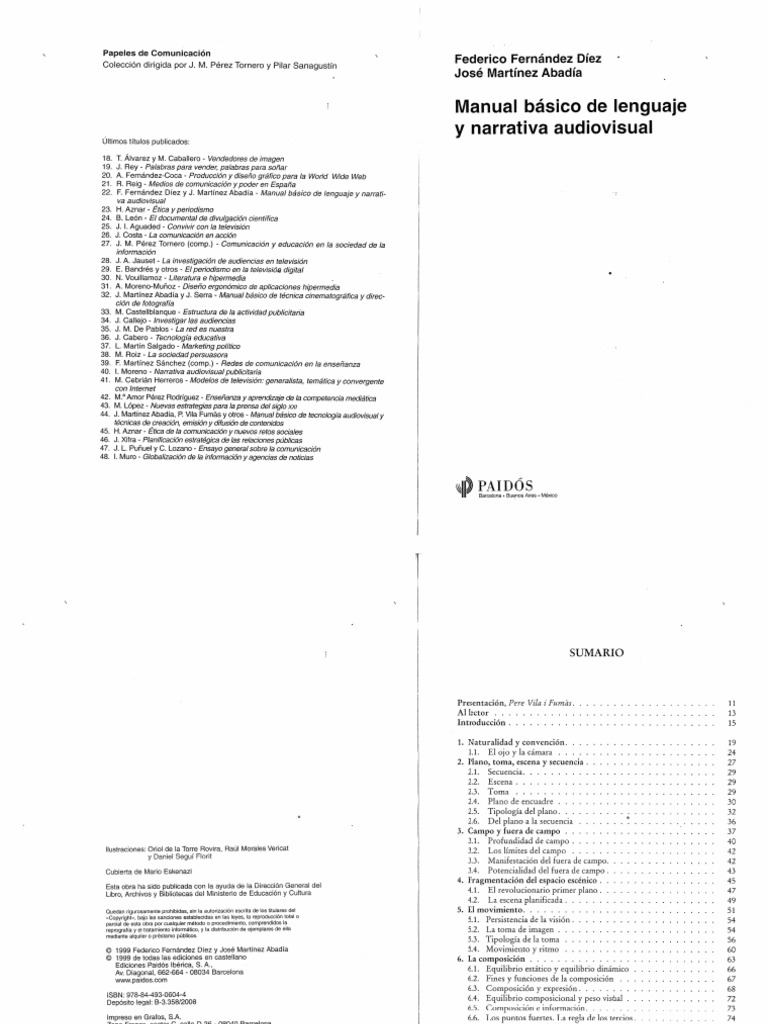Manual Basico Del Lenguaje y Narrativa Audiovisual | PDF