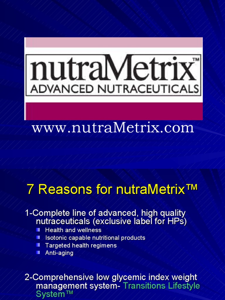 NutraMetrix 7 Reasons Presentation | PDF | Single Nucleotide ...