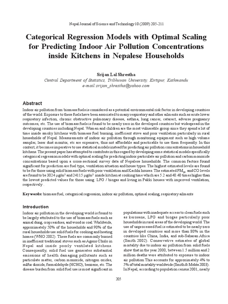 Categorical Regression Models With Optimal Scaling For Predicting ...