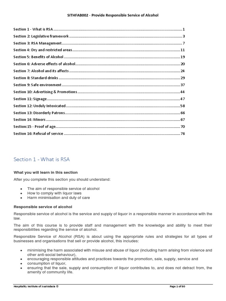 Course Notes Handbook RSA | PDF | Homebrewing | Alcohol