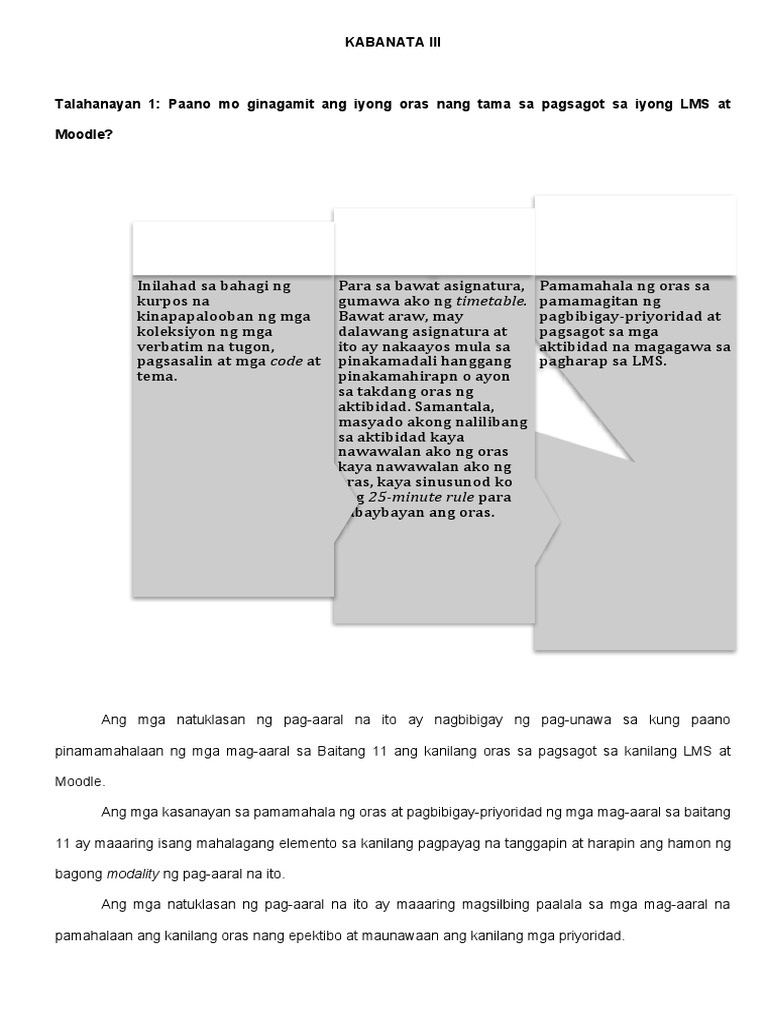 KABANATA III - Pagbasa | PDF