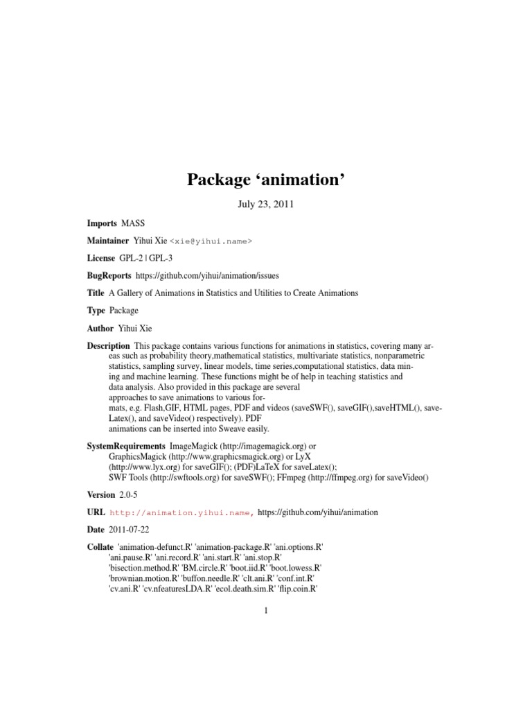 A Gallery of Statistical Animations and Utilities for Creating Animations | PDF | Bootstrapping ...