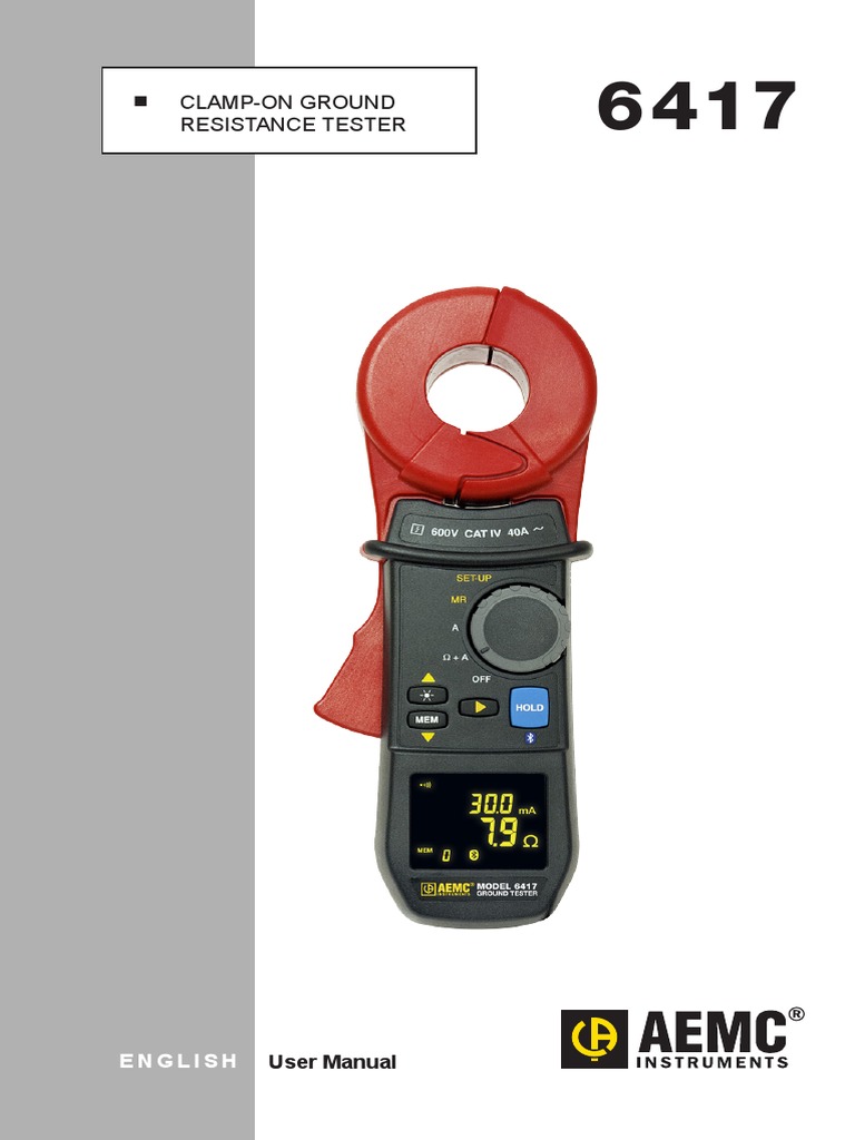 AEMC 6417 Manual | PDF | Electrical Impedance | Electrical Engineering