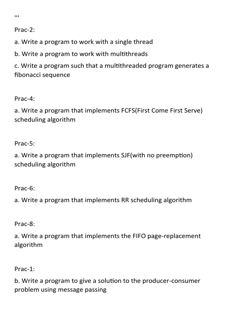 Prac 301 | PDF | Scheduling (Computing) | Algorithms And Data Structures