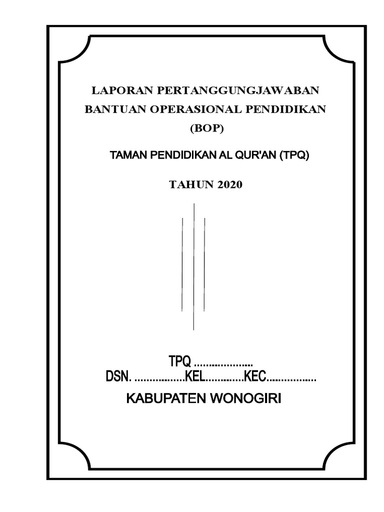 Contoh SPJ Bop TPQ | PDF