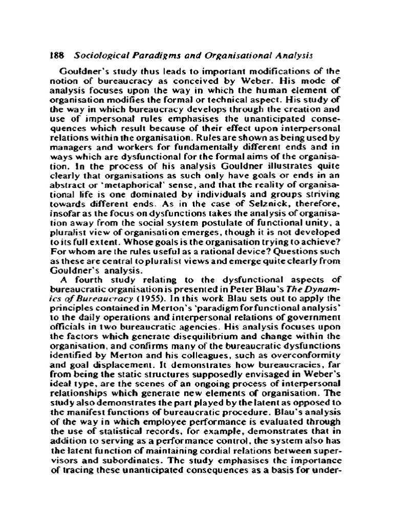 Sociological Paradigms and Organisational Analysis | PDF | Sociology ...