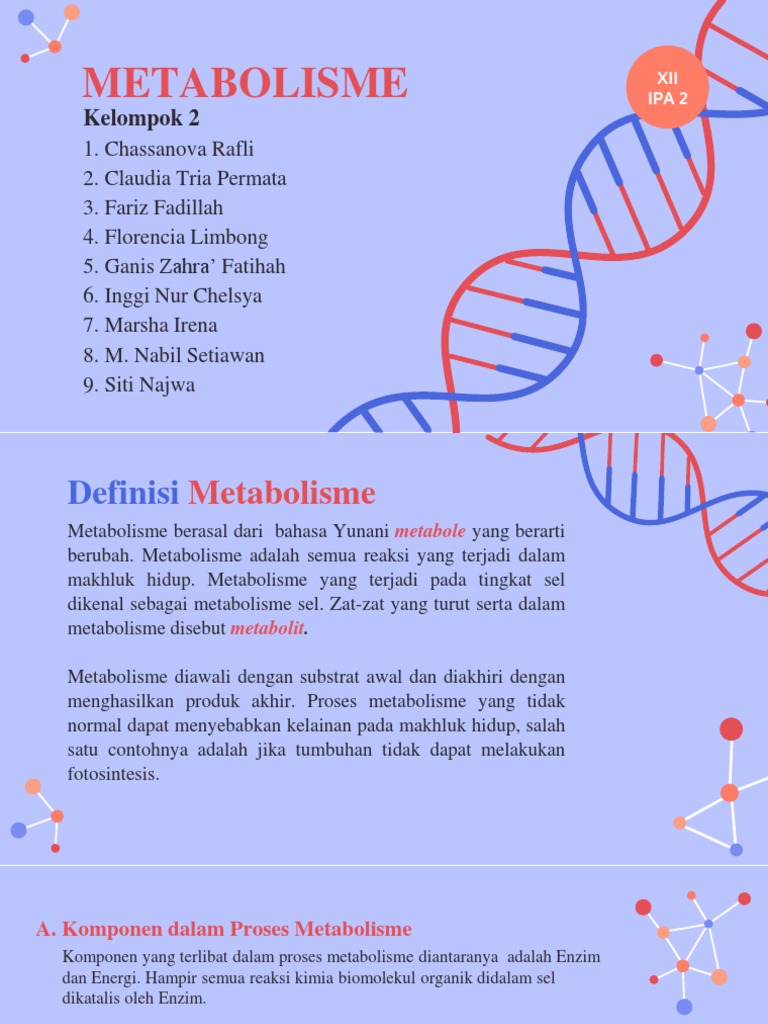Metabolisme Biologi | PDF