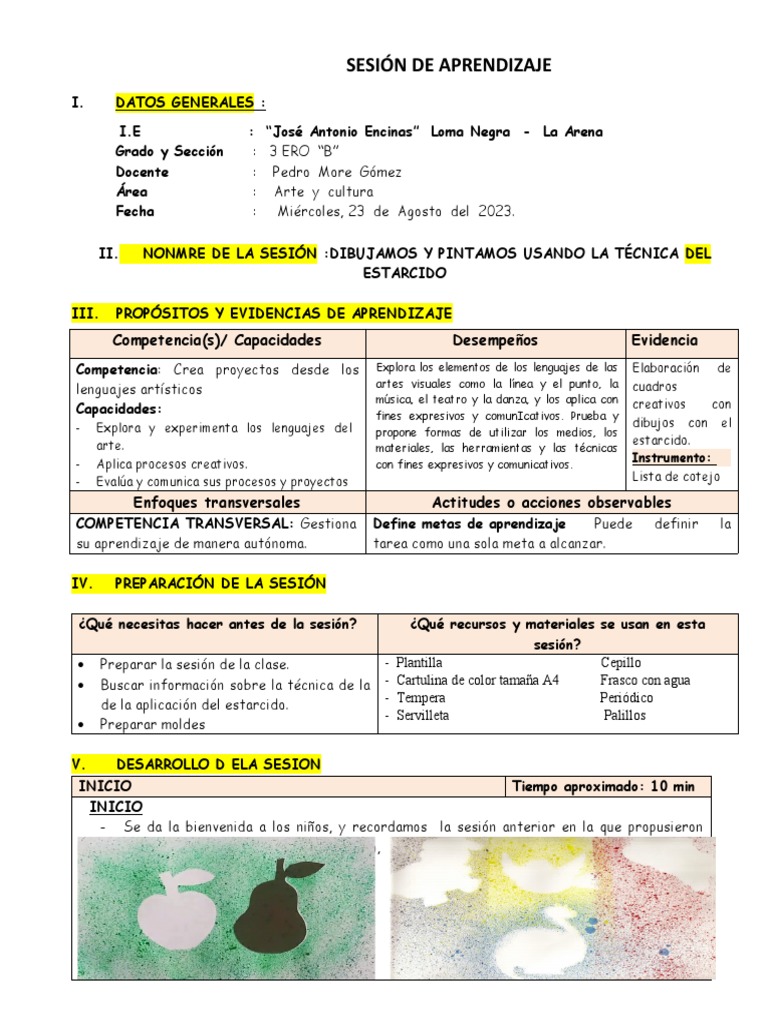 Sesion Arte Tecnica Del Estarcido | PDF Sesion Arte Tecnica Del Estarcido | PDF