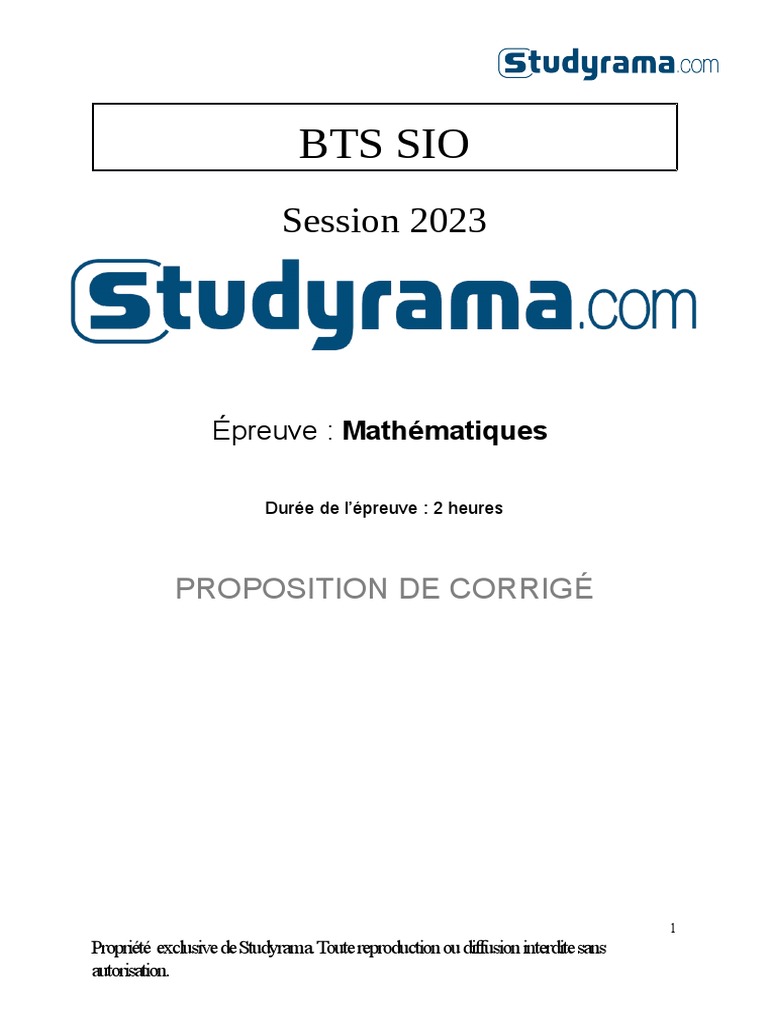 Maths Bts Sio | PDF