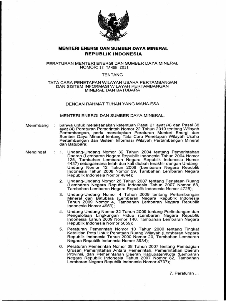 Permen ESDM 12 2011 | PDF