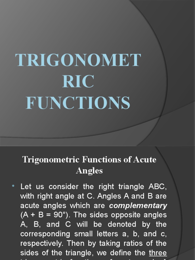 3 - Trigonometric Functions | PDF | Trigonometric Functions | Triangle