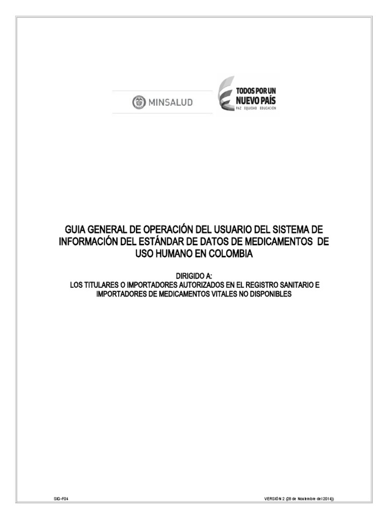 Guía de Uso del Sistema SIDAM en Colombia | PDF | Medicamentos con ...