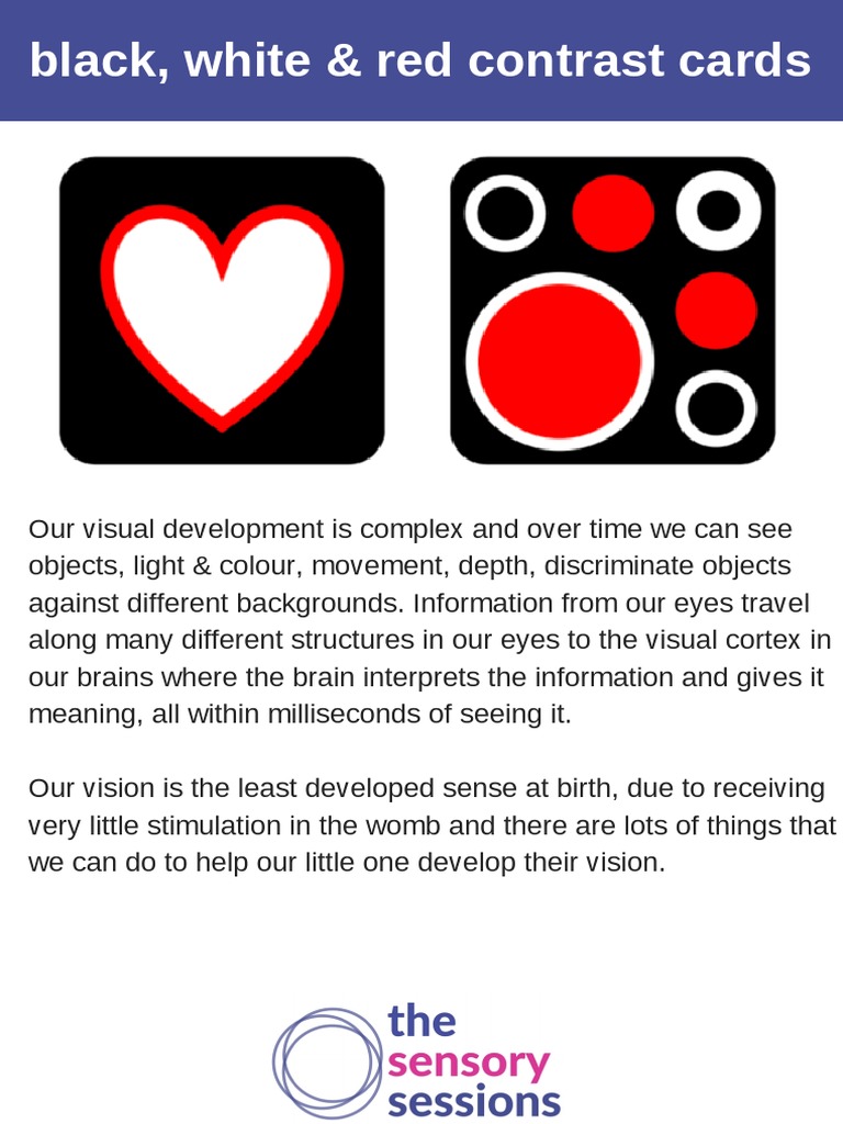 Black White and Red Contrast Cards | PDF | Visual Perception | Visual ...