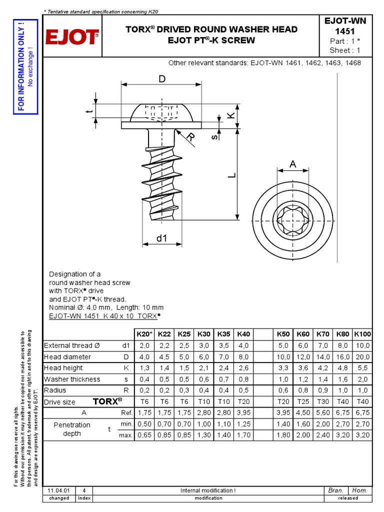 Ejot WN-1451 | PDF | Crafts | Tools