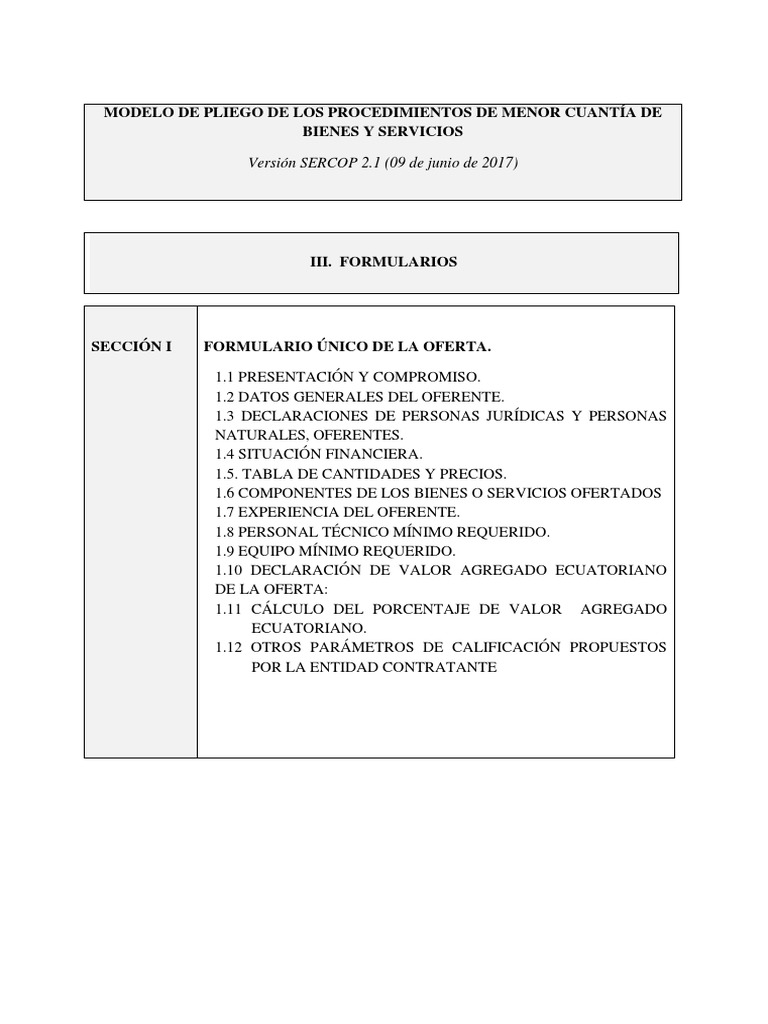 Formulario de Oferta Word | PDF | aduana | Oferta (economía)