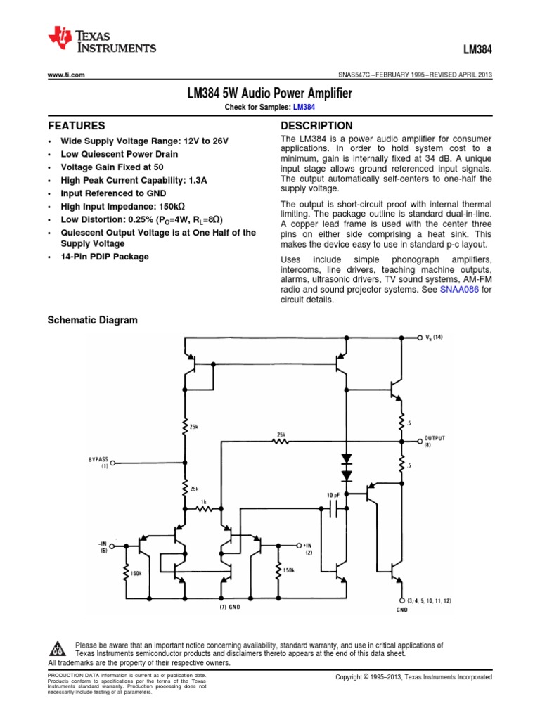 LM384 | PDF | Electrical Engineering | Electronics