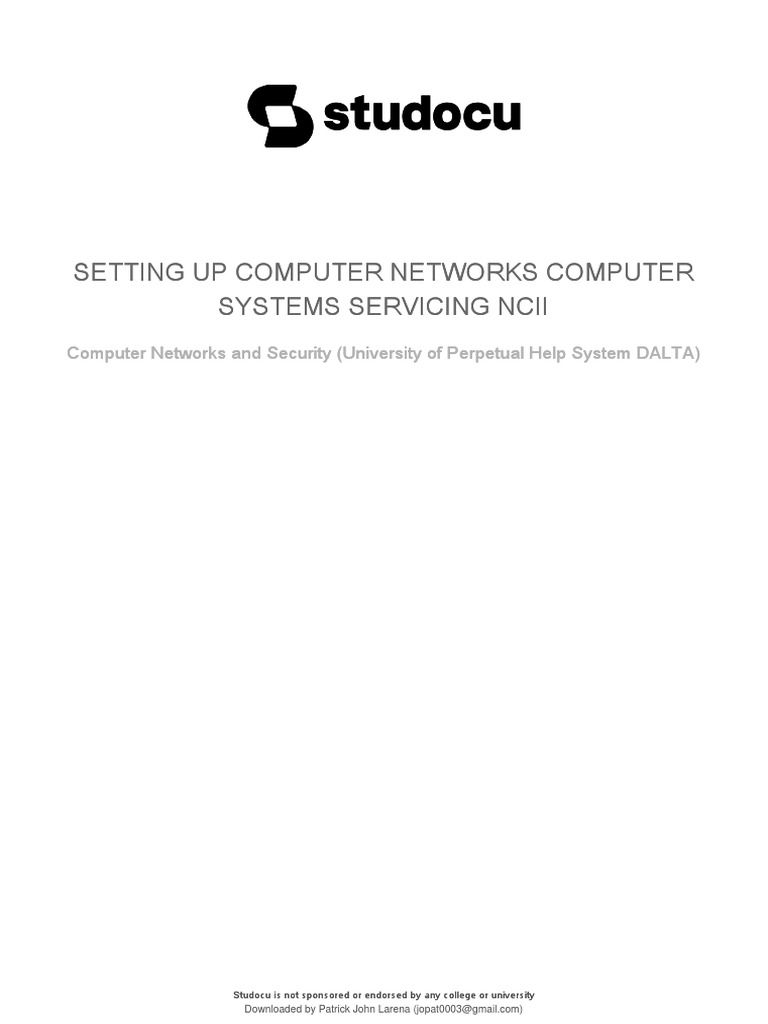 Setting Up Computer Networks Computer Systems Servicing Ncii Pdf Computer Network Ip Address 3955
