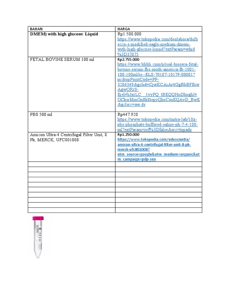 Alat Bahan Stem Cell | PDF