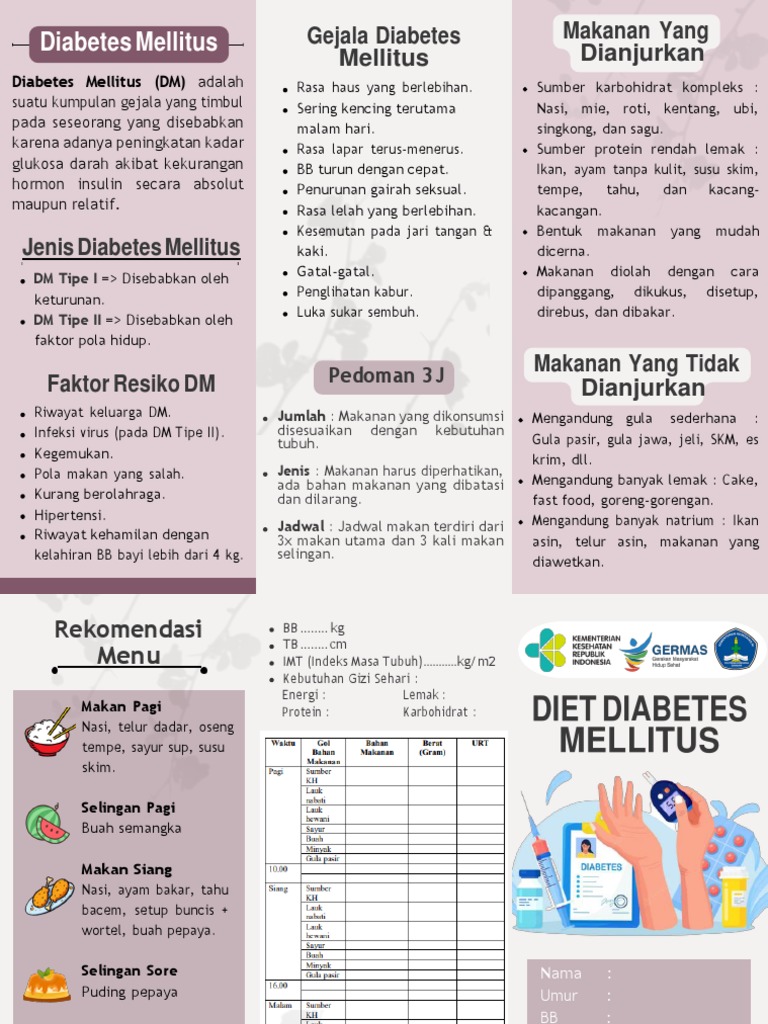 Diet Sehat untuk Diabetes Mellitus | PDF