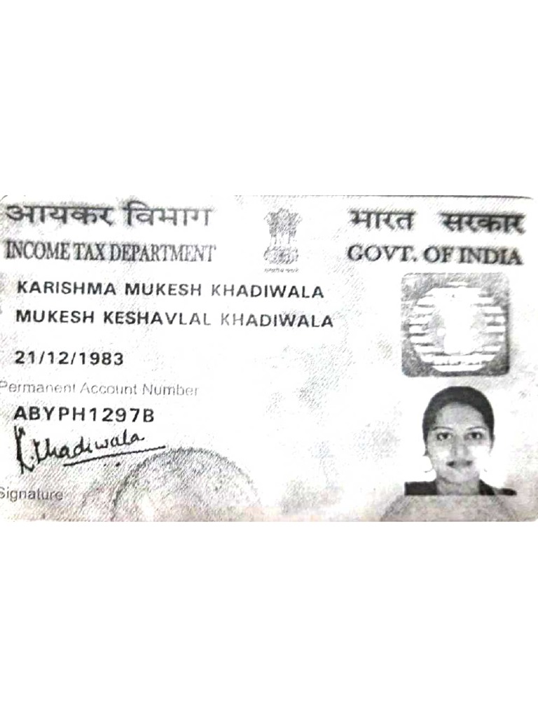KK Pan Card | PDF