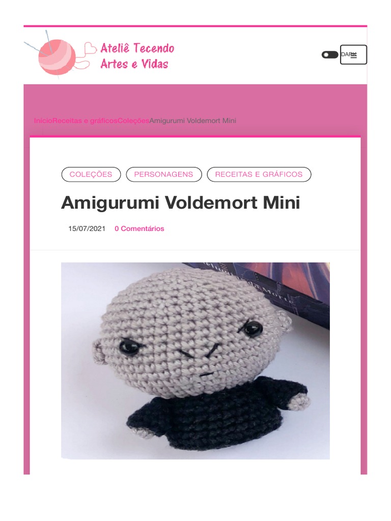 Amigurumi Voldemort Mini - Tecendo Vidas | PDF