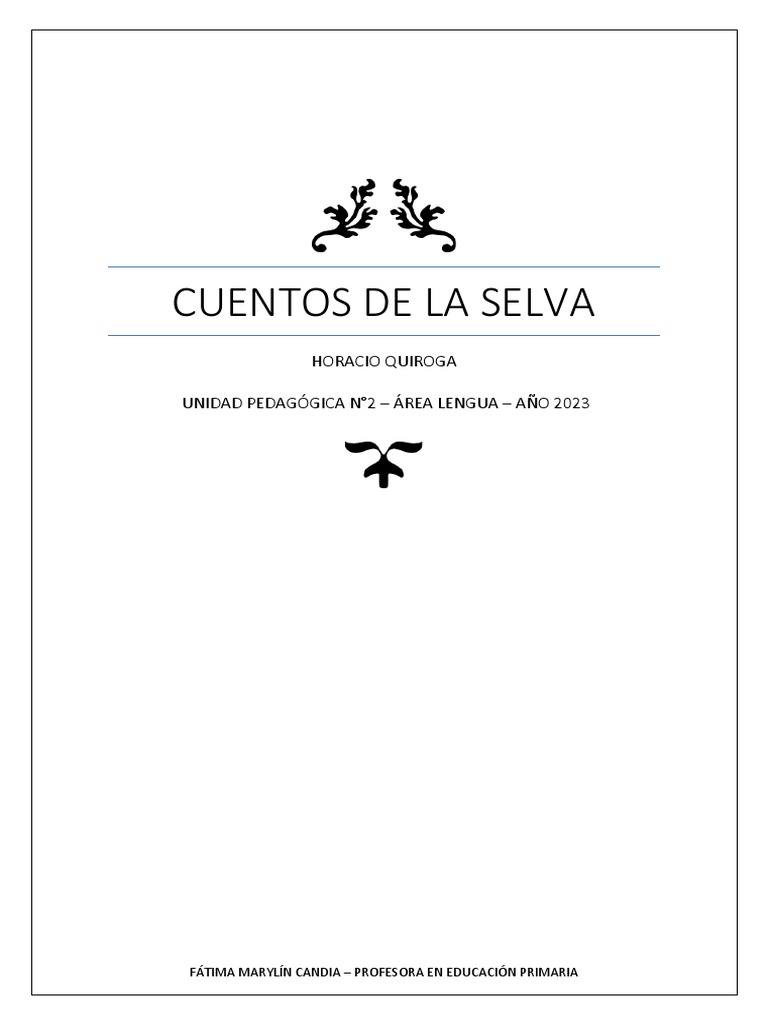 Cuadernillo de Lectura Cuentos de La Selva | PDF