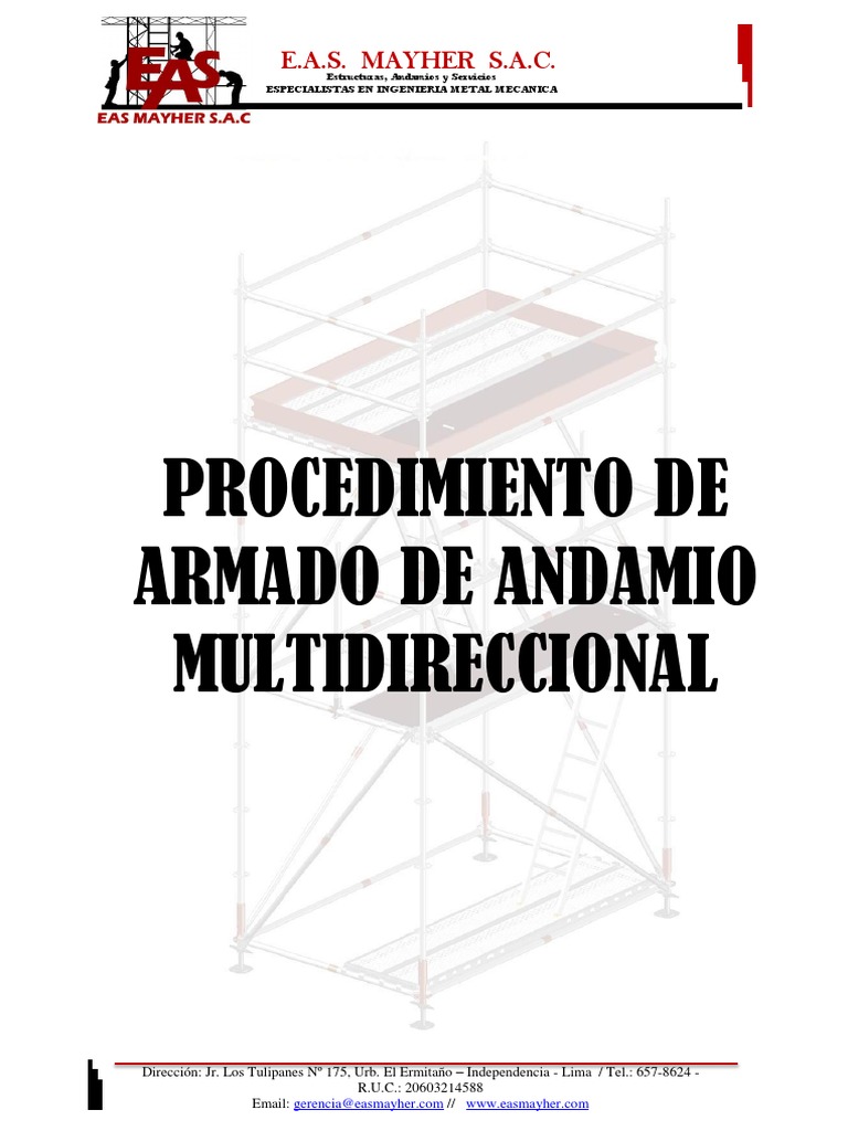 Procedimiento Andamio Multidireccional EAS MAYHER 2019 | PDF