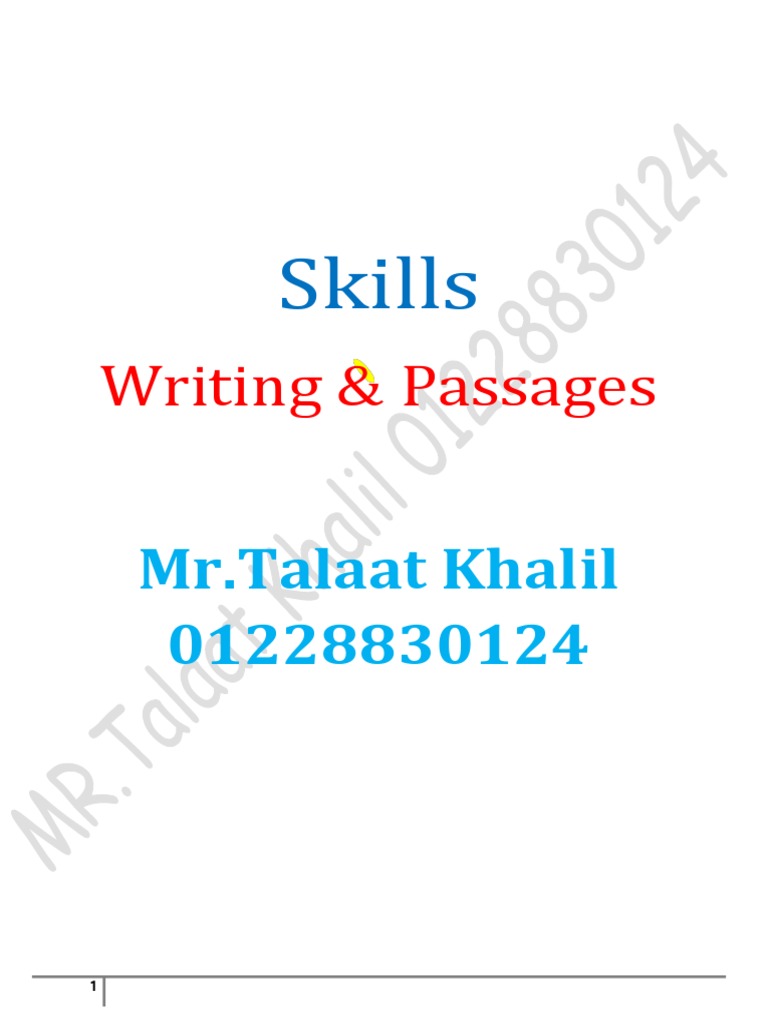 Passges & Writing | PDF
