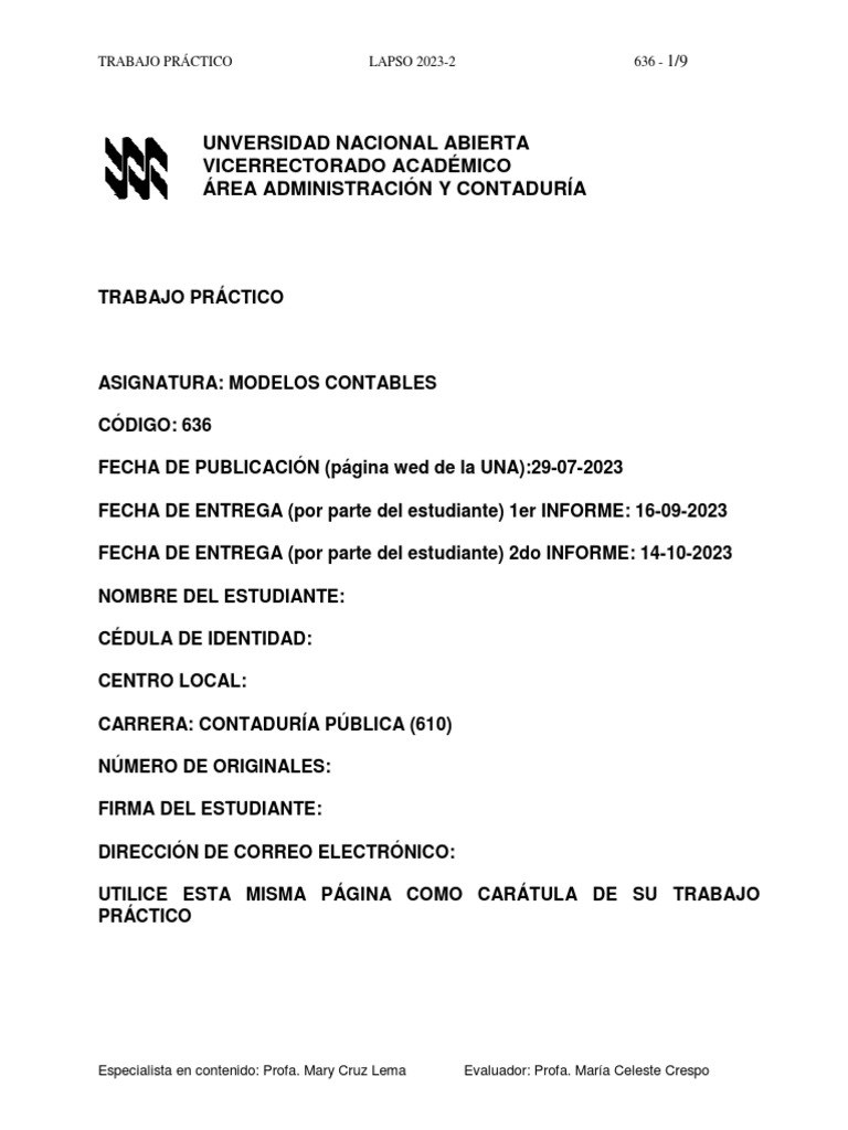 636 TP 2023-2 | PDF | Contabilidad | Business