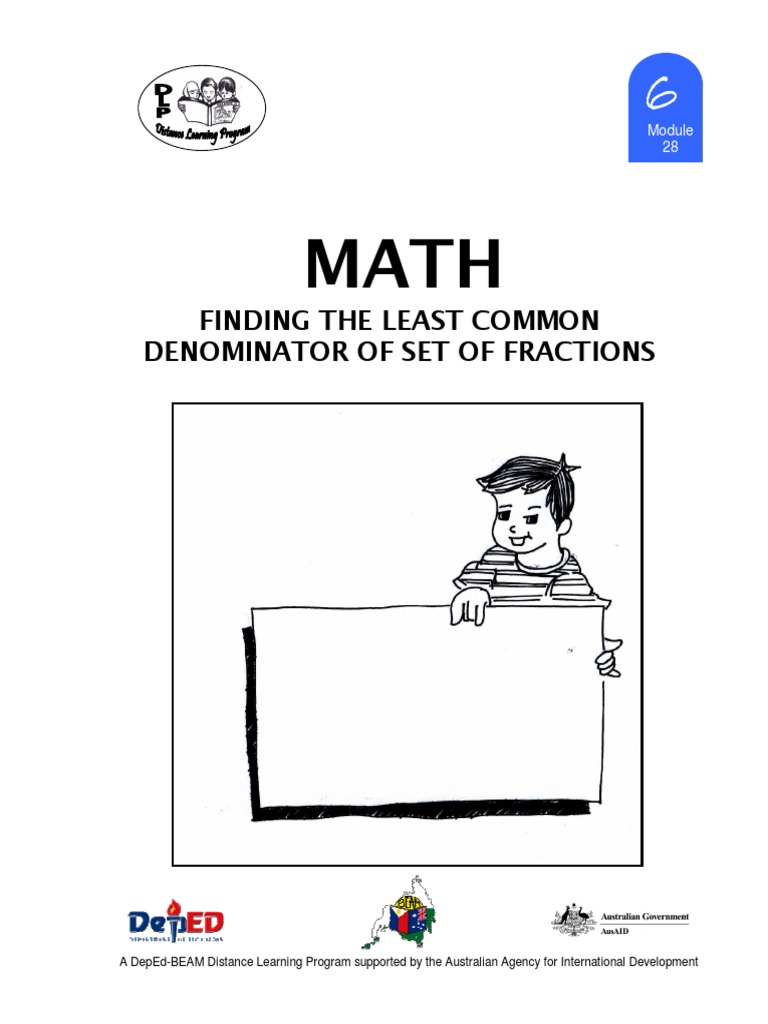 Math 6 DLP 28 - Finding The Least Common Denominator of Set of Fraction ...