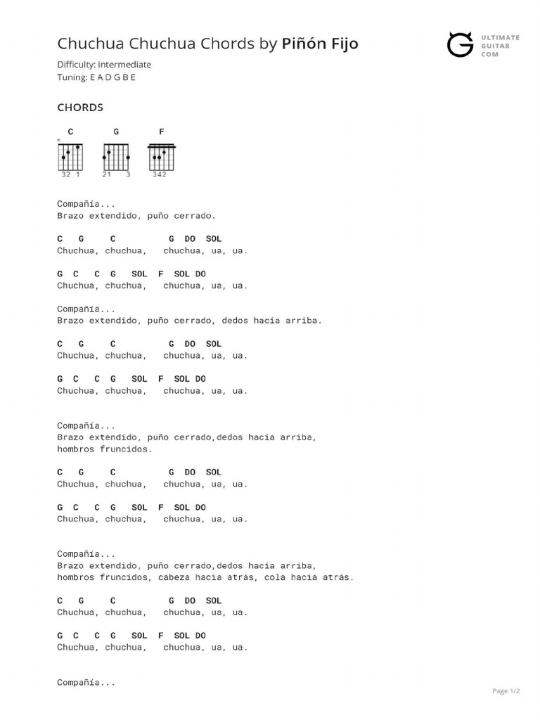 Chuchua Chuchua Chords | PDF