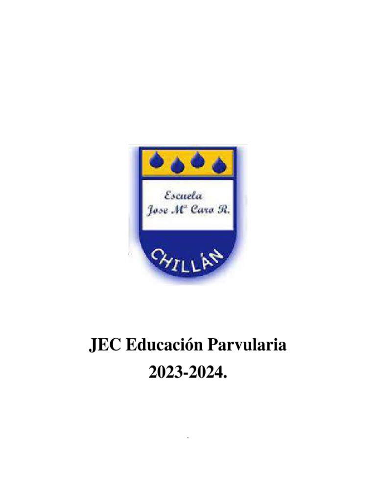 JEC Educación Parvularia 2023-2024: Propuesta Curricular | PDF ...