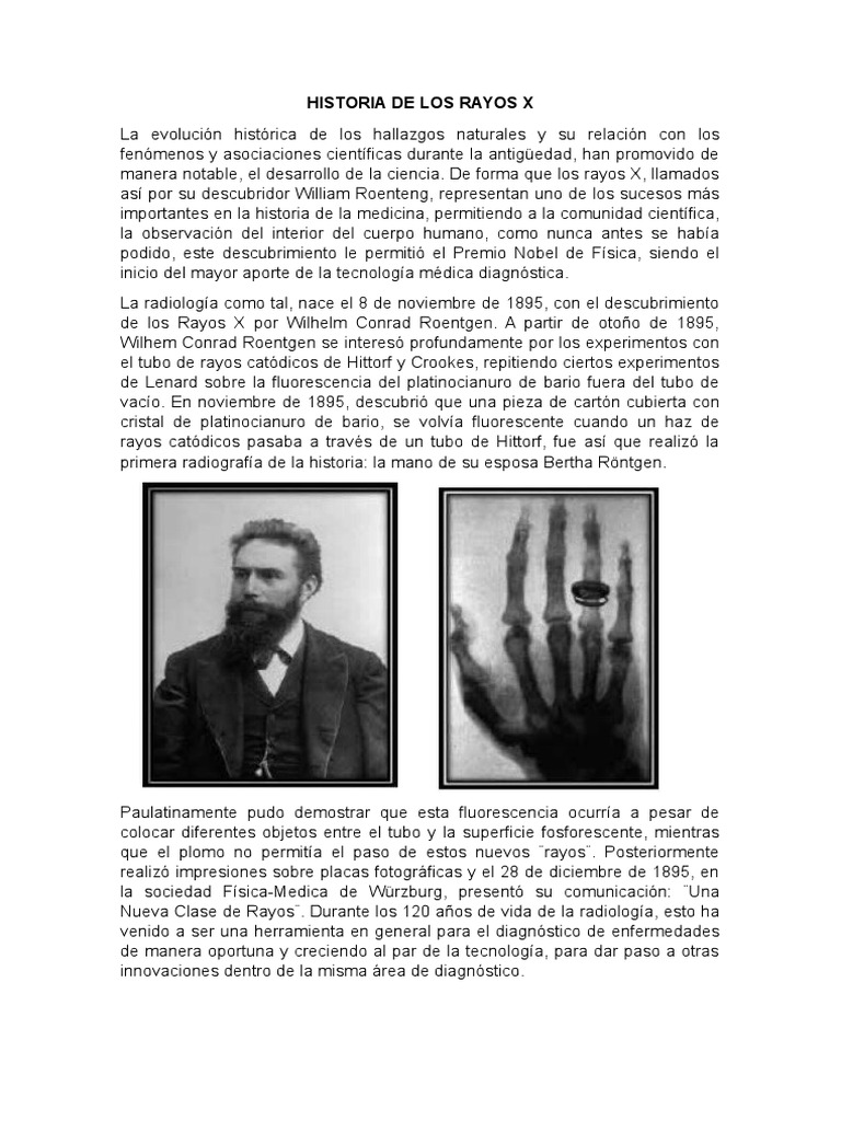 Rayos X | PDF | Rayo X | Radiación ionizante