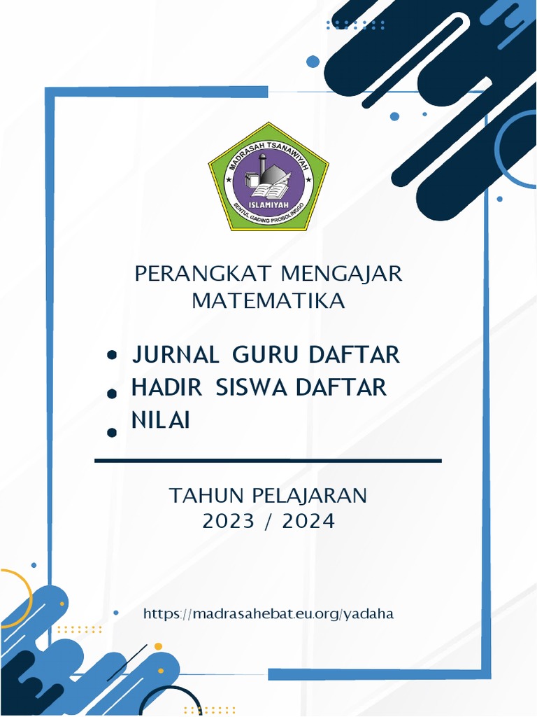 Cover Perangkat Mengajar 2023-2024 - MTs | PDF