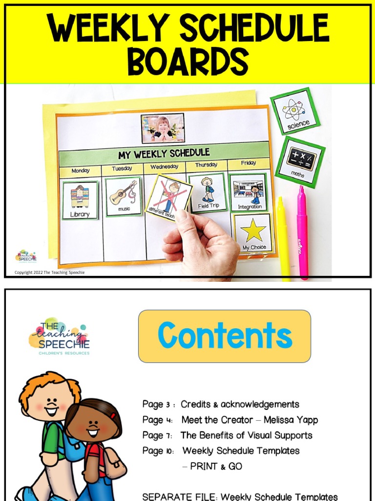 Weekly Schedule Template Read First | PDF