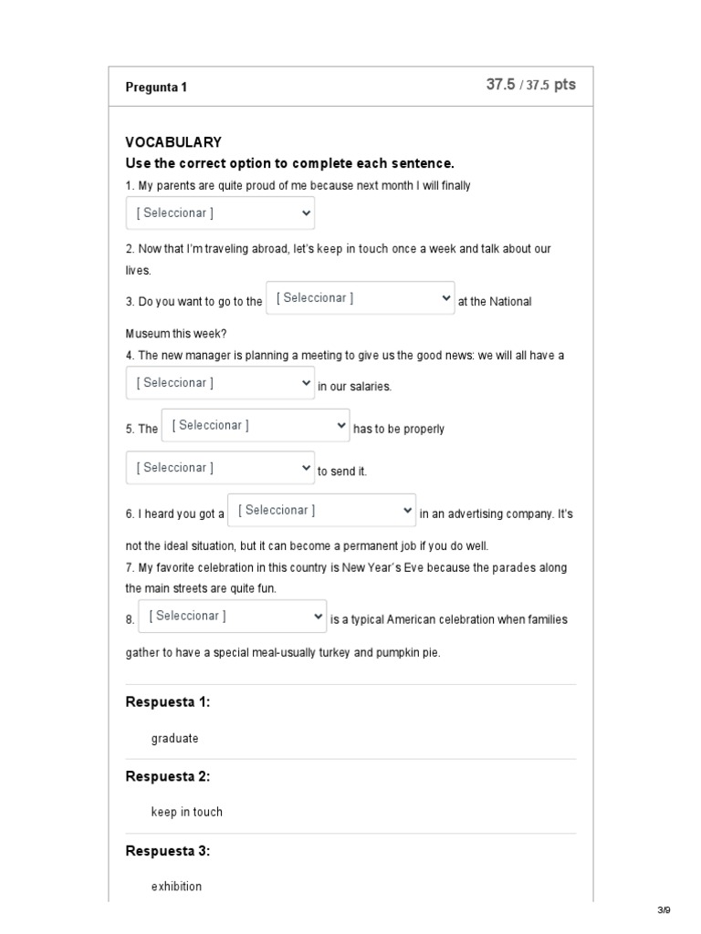 Examen Final Ingles IV | PDF | Language Arts & Discipline