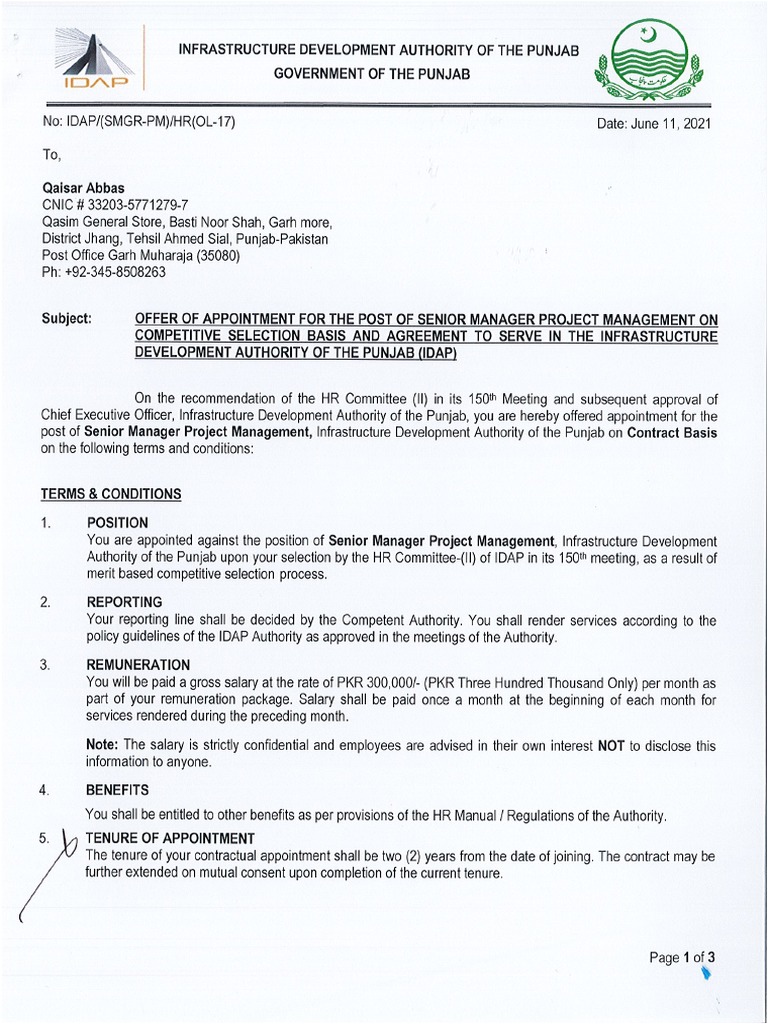 2021-12-004 IDAP Employment Agreement | PDF