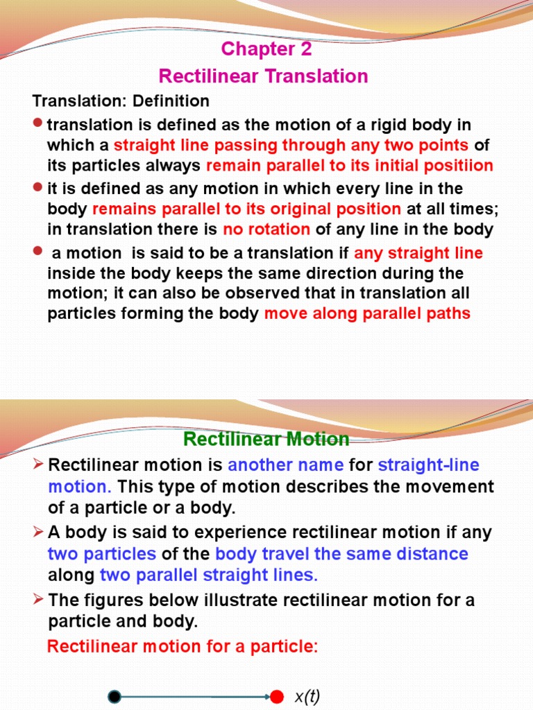 Rectilinear Motion: Definition & Examples | PDF | Acceleration | Velocity