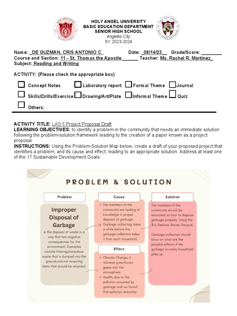 LAS 5 Project Proposal Draft 1 | PDF