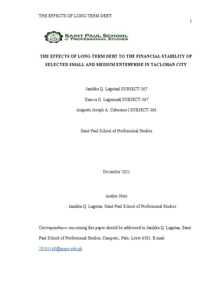 Revised Research Manuscript - Cabuenos - Lagunzad - Lagutan (2) - 1 | PDF | Capital Structure ...