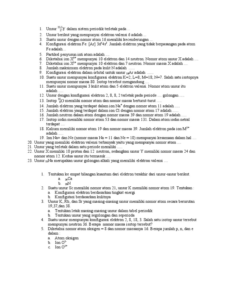 Latihan Soal X | PDF