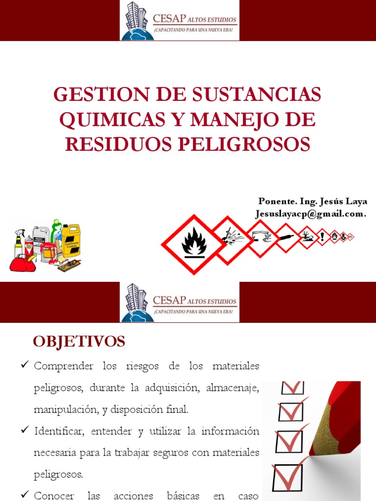 Gestion de Sustancias Quimicas y Manejo de Residuos Peligrosos | PDF