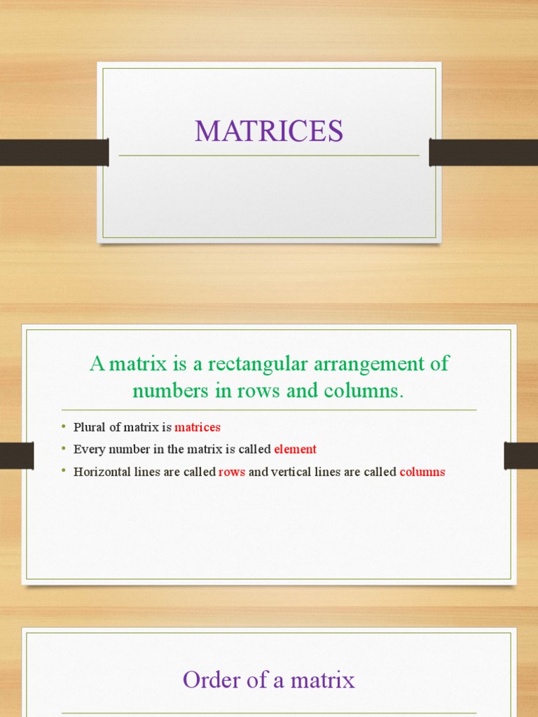 Matrices | PDF