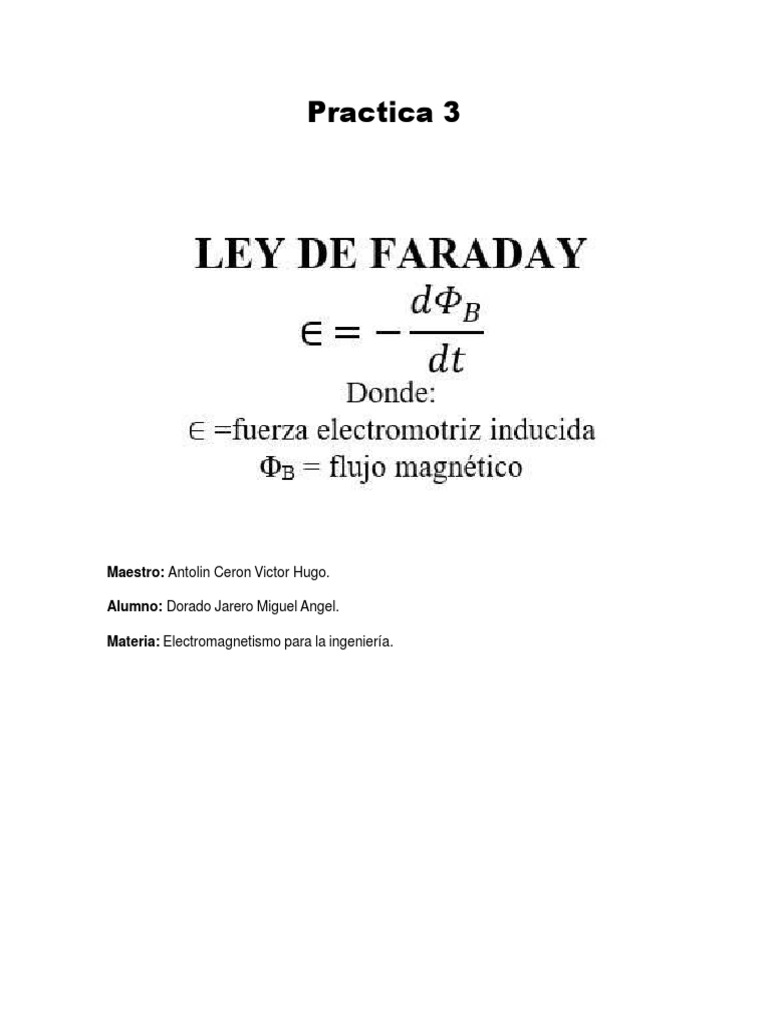 Practica 8 - Ley de Faraday - Dorado Jarero Miguel Angel | PDF