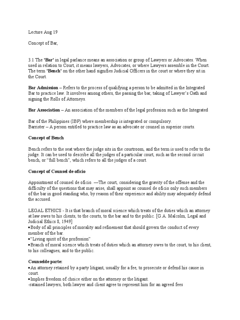 Legal and Judicial Ethics | PDF | Bar Association | Barrister