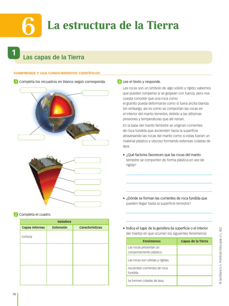 UNIDAD 6 La Estructura de La Tierra - CompressPdf | PDF | Temblores ...