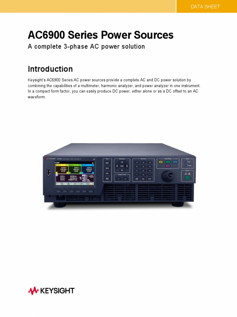 AC6900 Series 3-Phase Power Sources | PDF