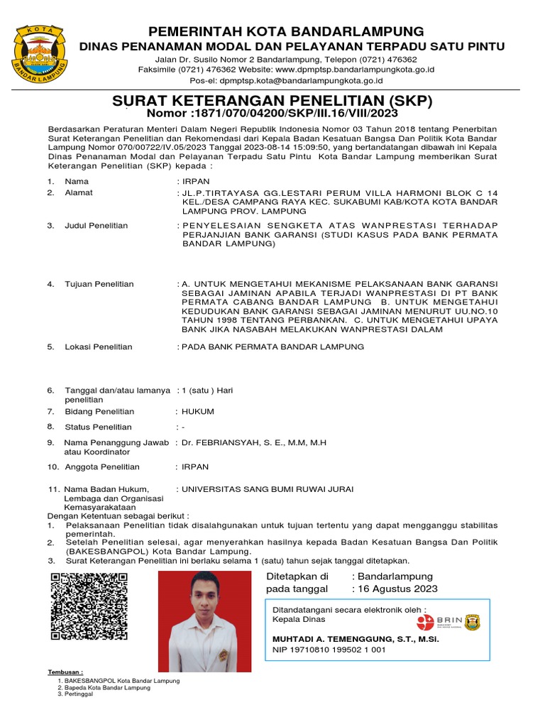 SKP Irpan | PDF